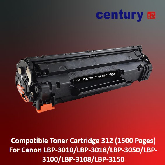 Compatible Toner Cartridge 312 For Canon LBP-3010/LBP-3018/LBP-3050/LBP ...