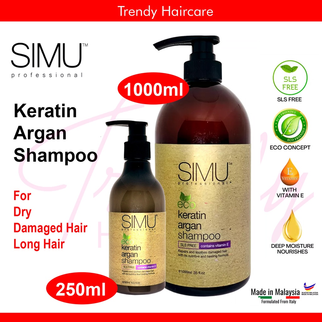 SIMU PROFESSIONAL KERATIN ARGAN SHAMPOO (1000ML/250ML) | Shopee Malaysia
