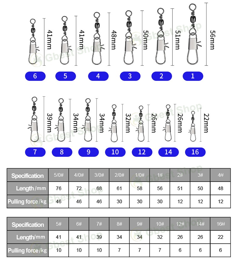 50PCS Fishing Connector Pin Line With Interlock Buckle Tackle Hanging ...