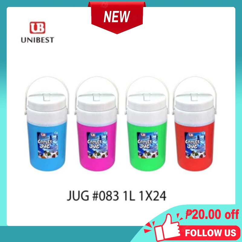 Cooler Jug "UNIBEST" 1 Liter Easy take out JUG 083-1L (random color ...