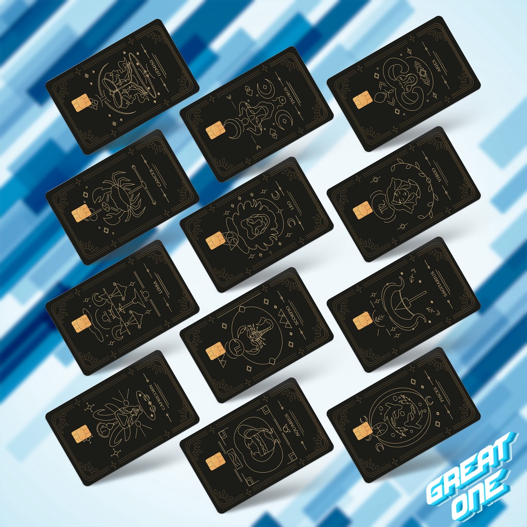 Zodiac Signs Birthday Dates ATM Bank Sticker Card Cover Access Touch n ...