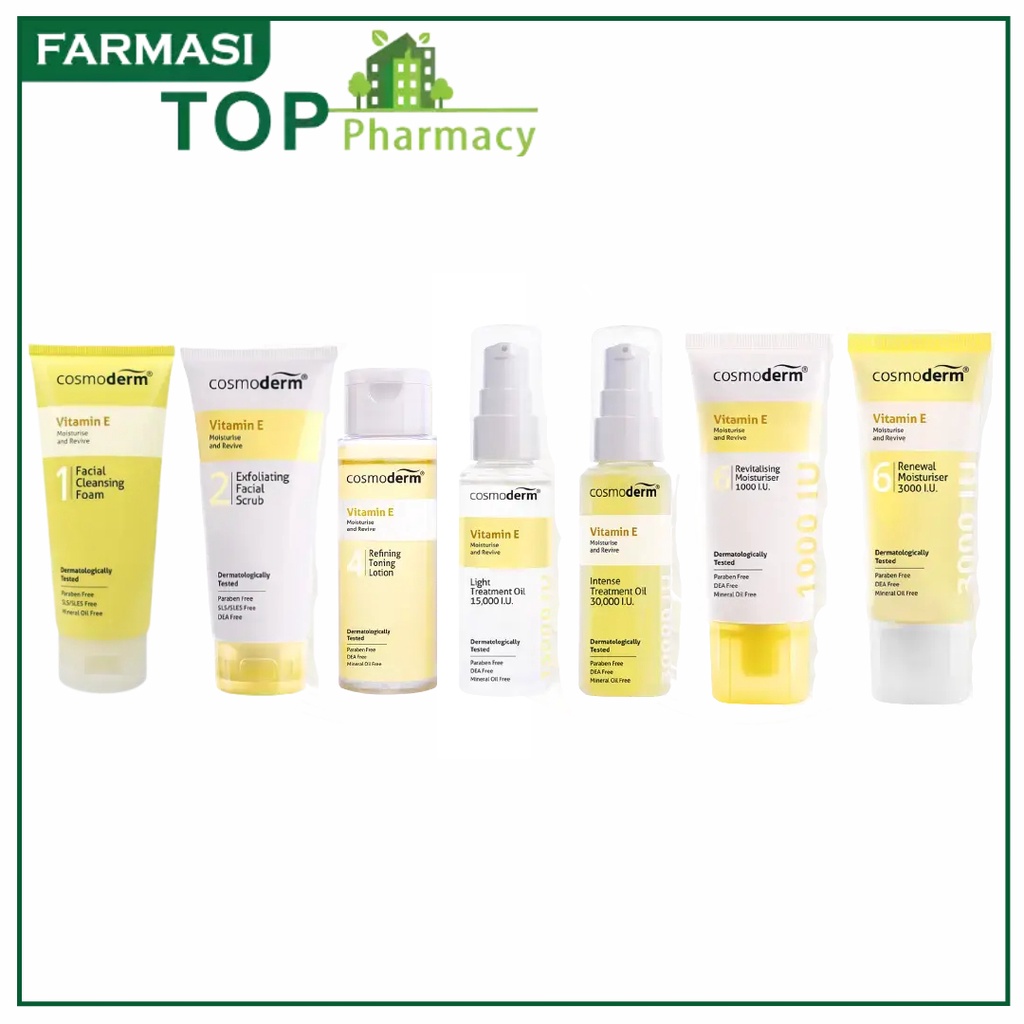 COSMODERM VITAMIN E (CLEANSER/SCRUB/LOTION/VITAMIN E OIL/BB CREAM ...