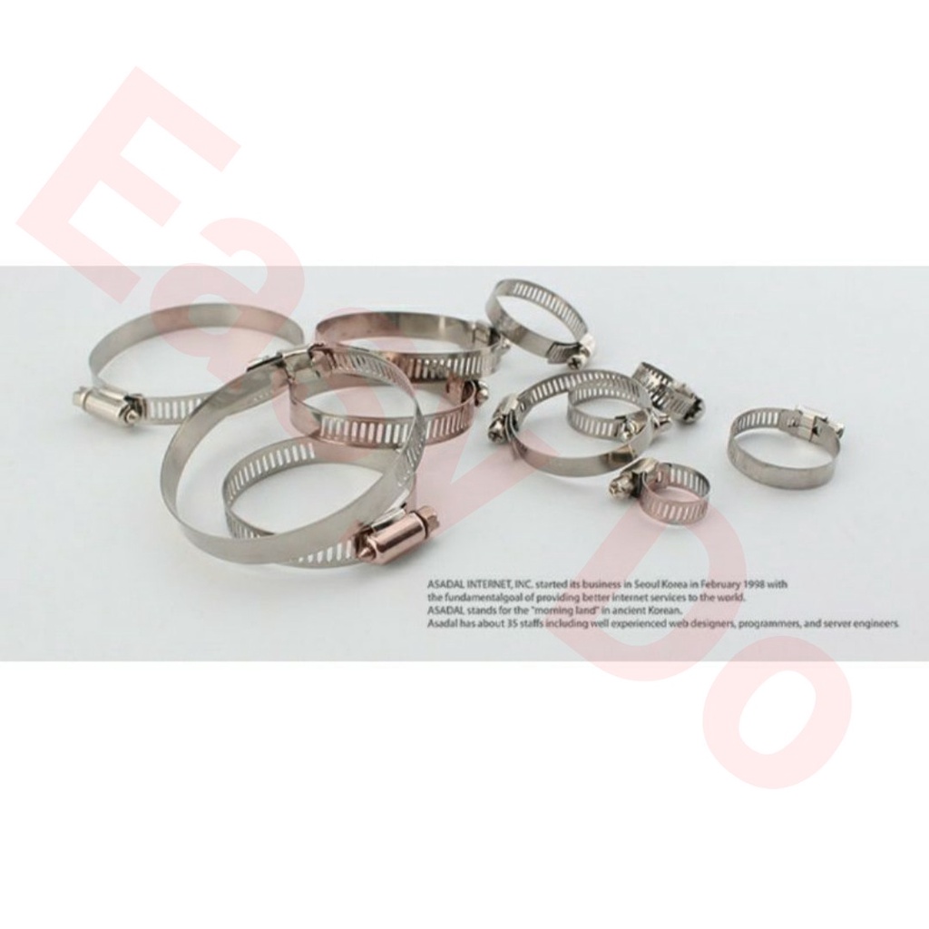 ( 2 PCS )100mm - 300mm Stainless steel clamps, hose clamps, pipe clamps ...