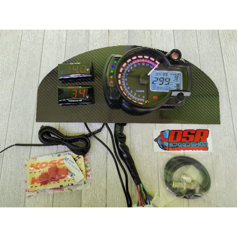 Speedo speedometer package koso rx2n LCD 7 pnp original socket ninja r rr ssr | Shopee Malaysia
