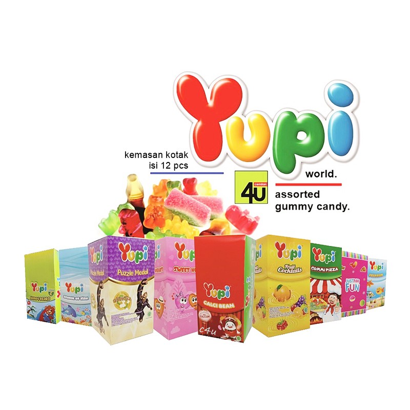 Yupi Jelly Gummy Candy - Box variant contains 12 sachets | Shopee Malaysia