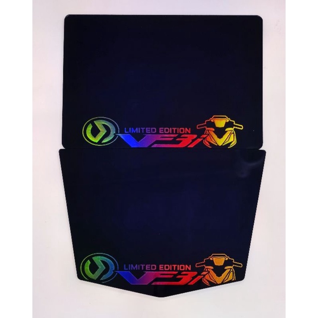 PAPAN PLAT MOTOR PAPAN TEBAL 3M PETAK & V~SHAPE SYM VF3I LOGO TANAM ...