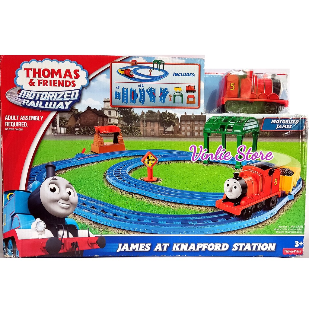 Thomas AND FRIENDS MOTORIZED RAILWAY JAMES TRACK AT KNAPFORD STATION ...