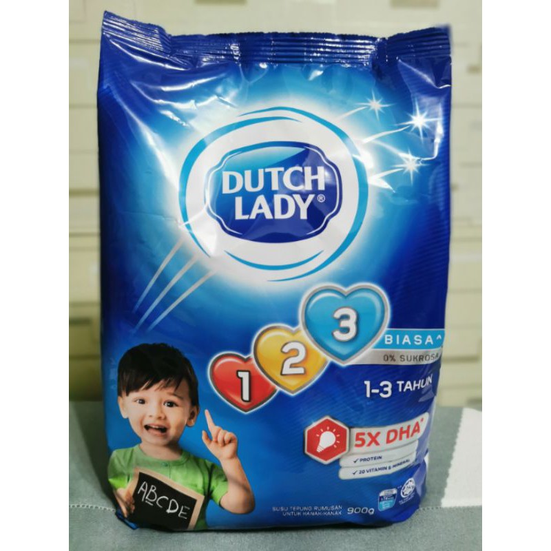 Dutch Lady 123 & 456 (Plain/Choc/Honey, 850g) Normal Packing | Shopee ...