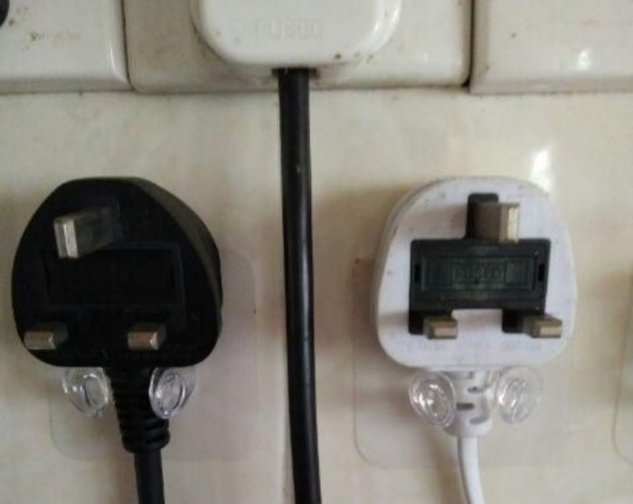 Cable Holder Power Plug Socket Hook Bag Hanger Home Wall Decal ...