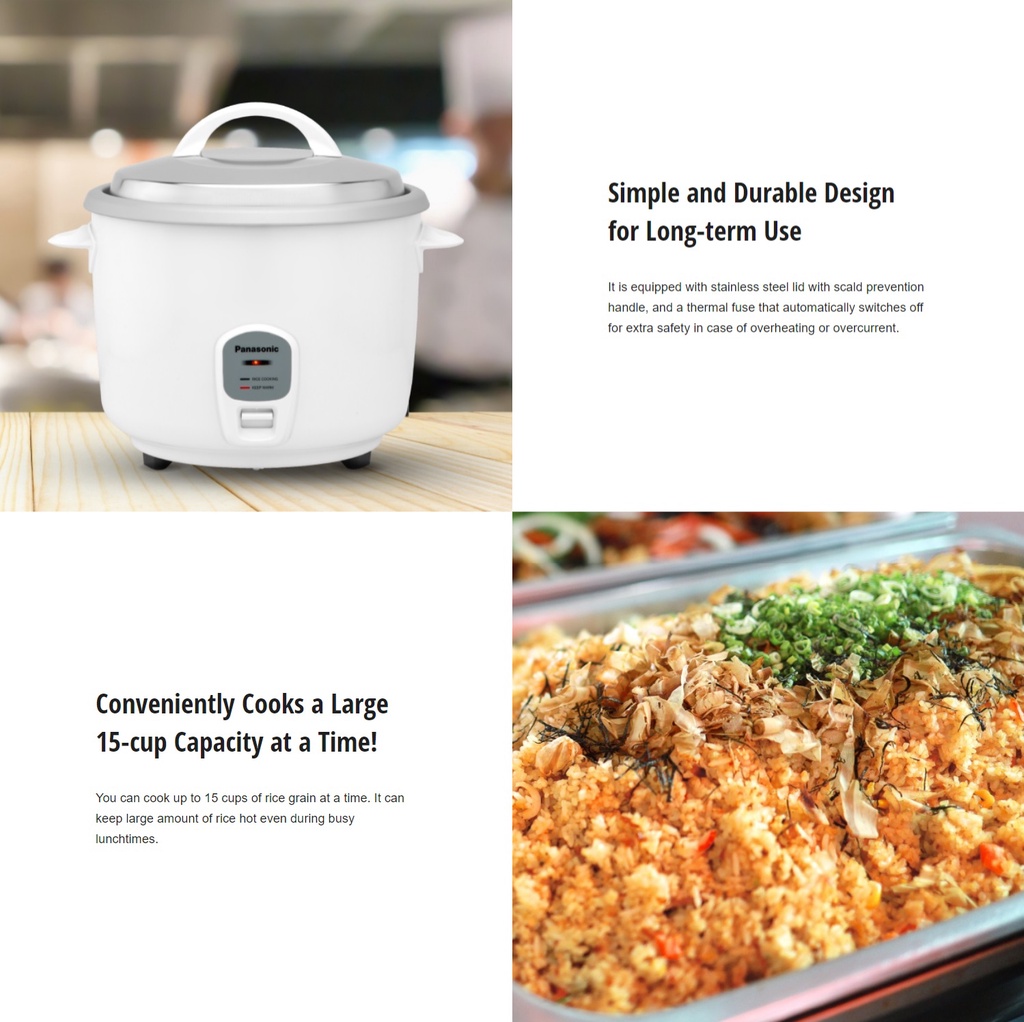 [TOP SALE] Panasonic [1L/1.8L/2.8L] Conventional Rice Cooker | SR-Y10G ...