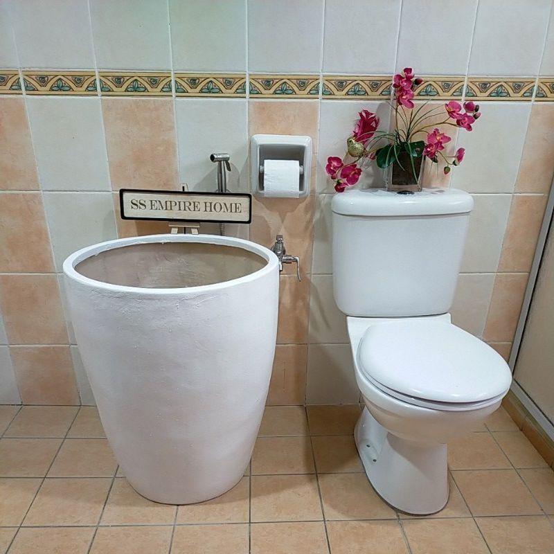 Tempayan TP3 Large Fiberglass White Tangki Simpanan Air Bathtub Tong ...