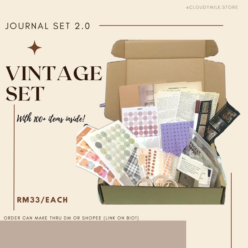 Journal Set 2.0 (Journal Starter Kit for beginner with 100+ items ...