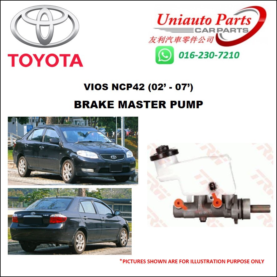 TOYOTA VIOS NCP42 (02' - 07') BRAKE MASTER PUMP ASSY | Shopee Malaysia