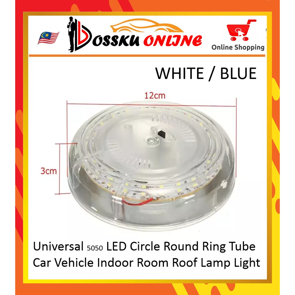 Universal 5050 LED Circle Round Ring Tube Car Vehicle Indoor Room Roof ...