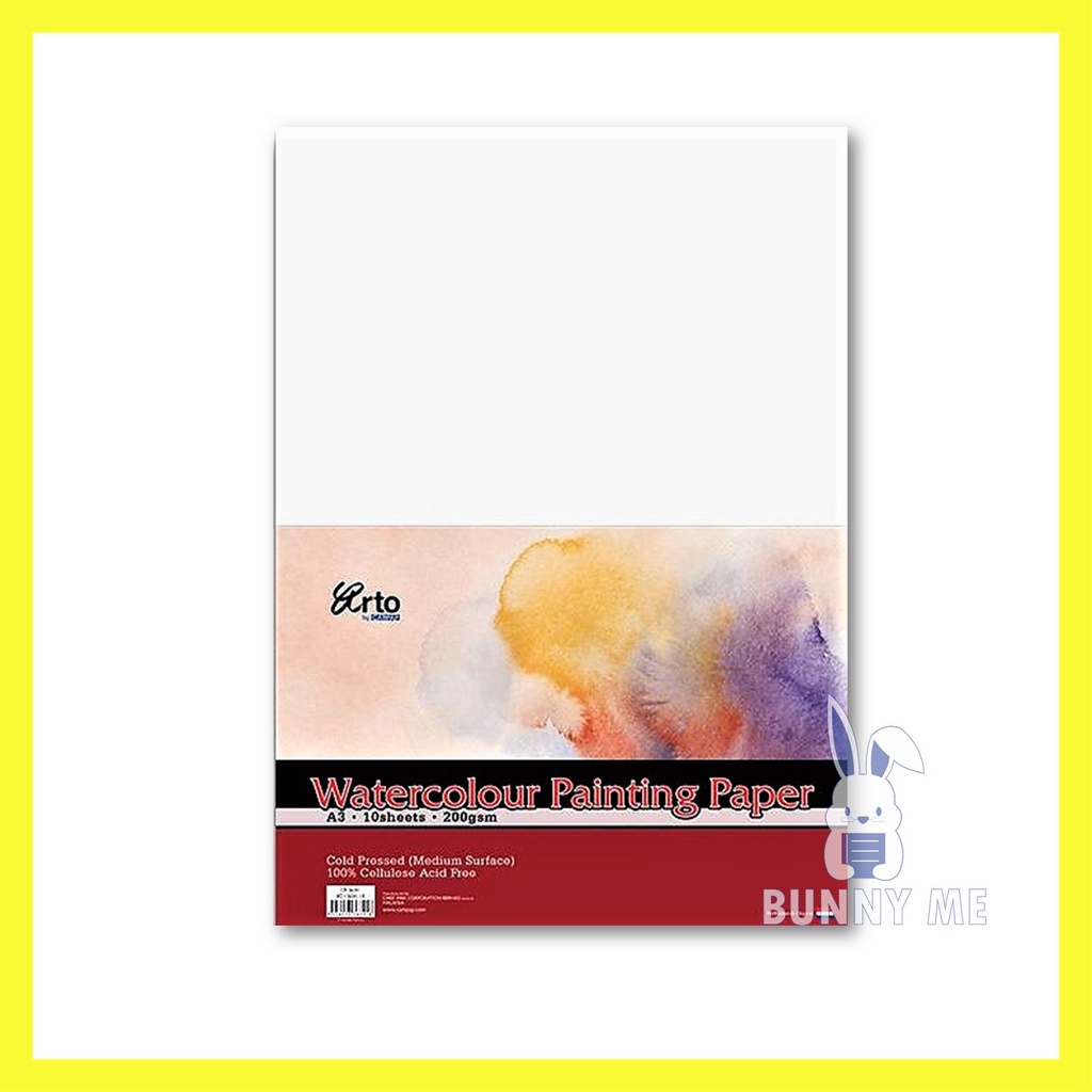 CAMPAP ARTO WATERCOLOUR PAINTING PAPER 200GSM/ A3 / A4 / DRAWING PAPER ...
