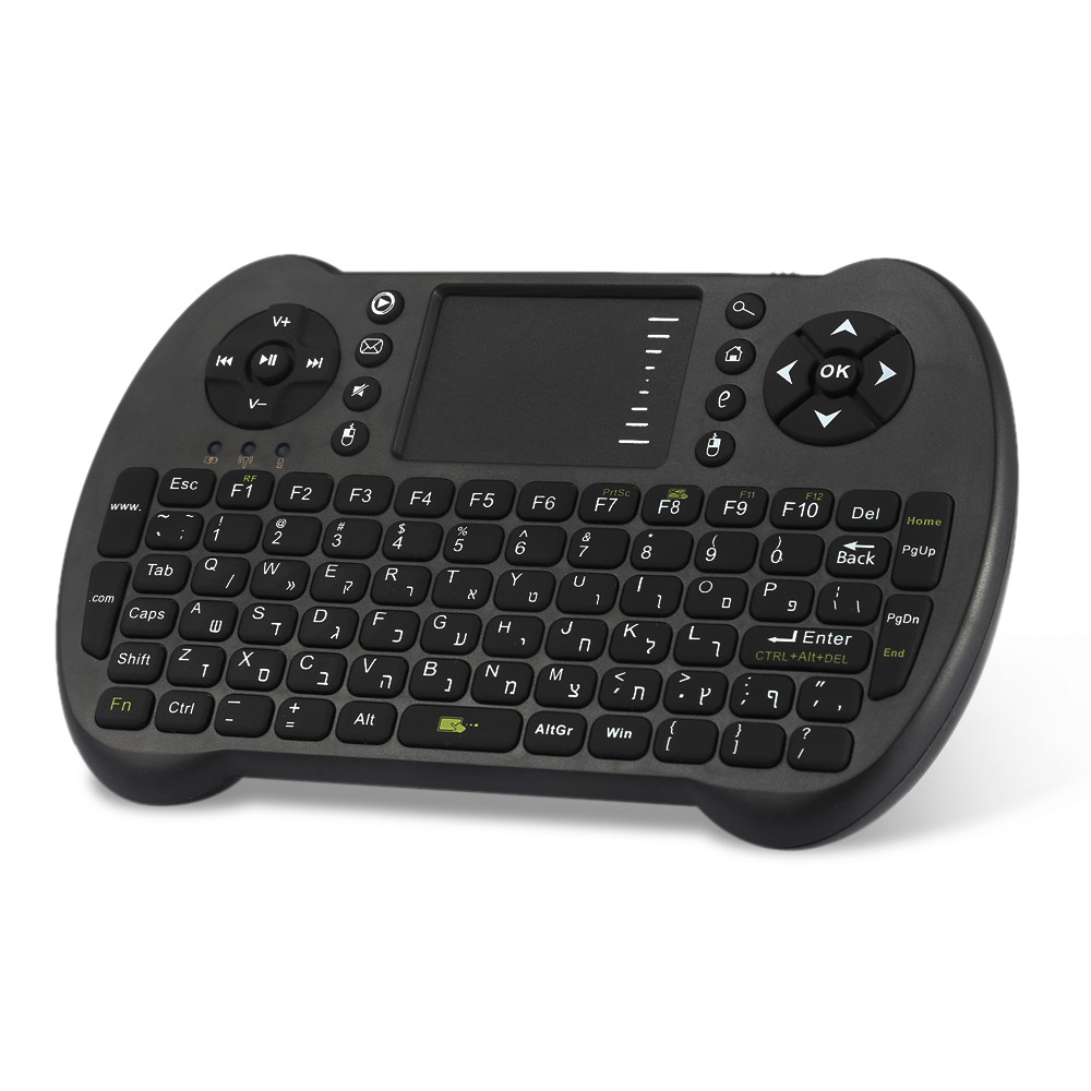 VIBOTON 2.4GHz Mini Wireless QWERTY Keyboard Air Mouse Touchpad Remote ...