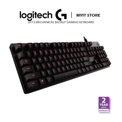 Logitech G413 Mechanical Gaming Keyboard/Romer-G with USB Pass-Through ...