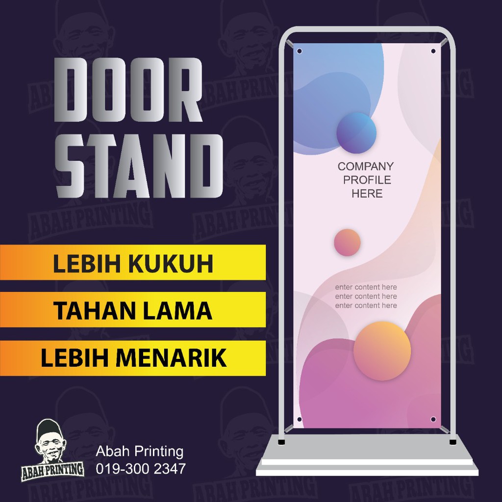 [ ECONOMY VALUE ] Banner Stand Outdoor / Door Shape Display Stand ...