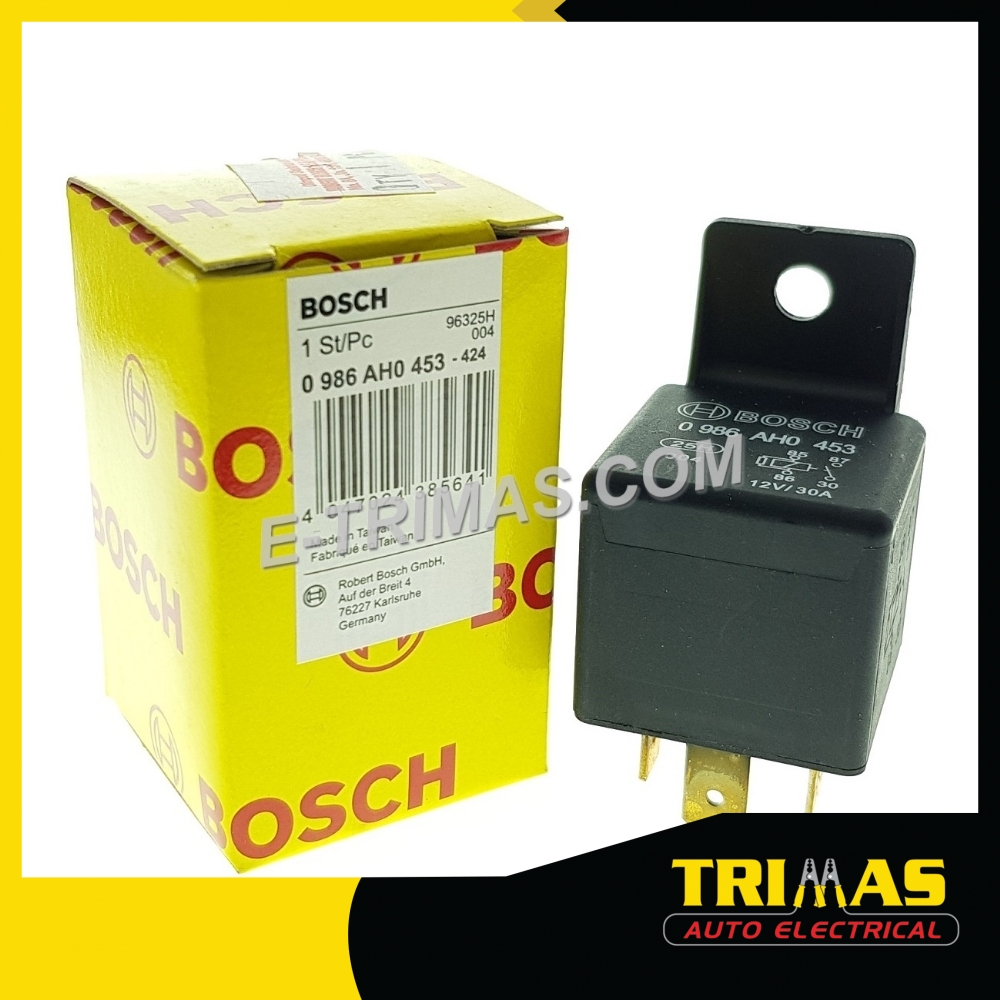 TRIMAS Original Robert Bosch 4 Pin Automotive Mini Relay 30A 12V ...