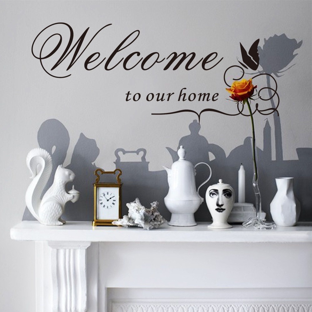 Sticker Welcome Wall Decal Home Door DIY Removable PVC Sticker Art ...