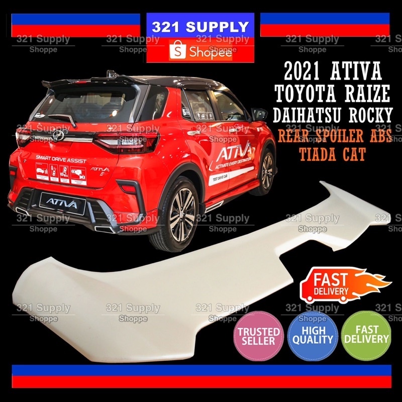 PERODUA ATIVA / TOYOTA RAIZE / DAIHATSU ROCKY ABS REAR TRUNK SPOILER ...