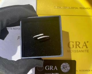 [with Gra Certificate]18K Rose Gold Simple Blype Ring Fashion White ...