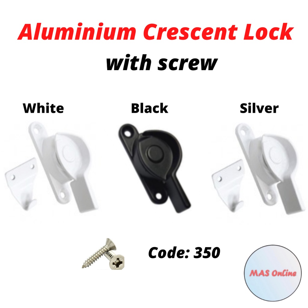 350 Sliding Glass Window Crescent Lock Fastener Aluminium Window Latch ...