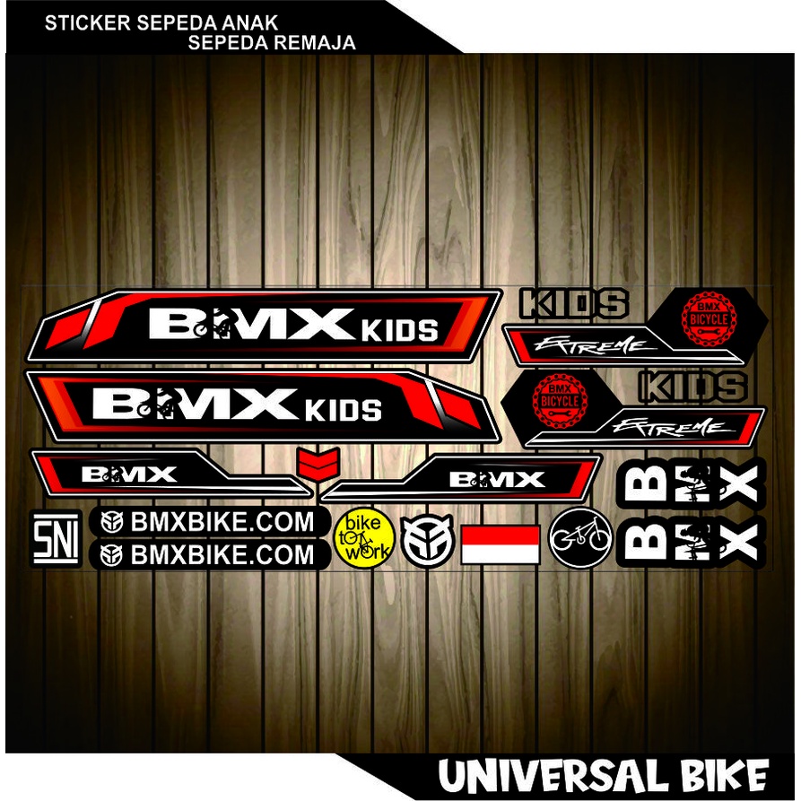 Bmx Bicycle STRIPING STICKER/BMX BIKE Variation ALL Variations SIMPLE ...