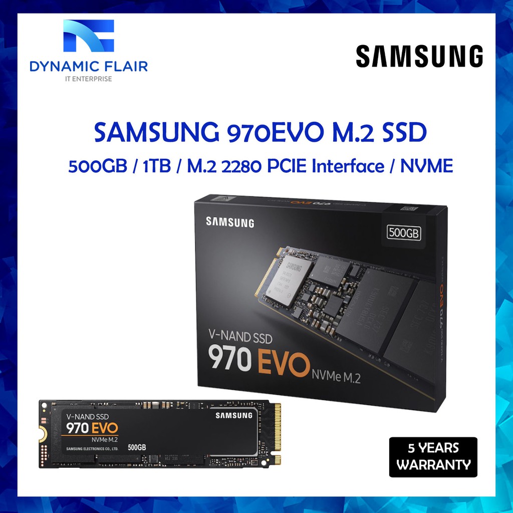 Samsung 970EVO M.2 PCIE NVME Solid State Drive SSD 500GB / 1TB | Shopee Malaysia