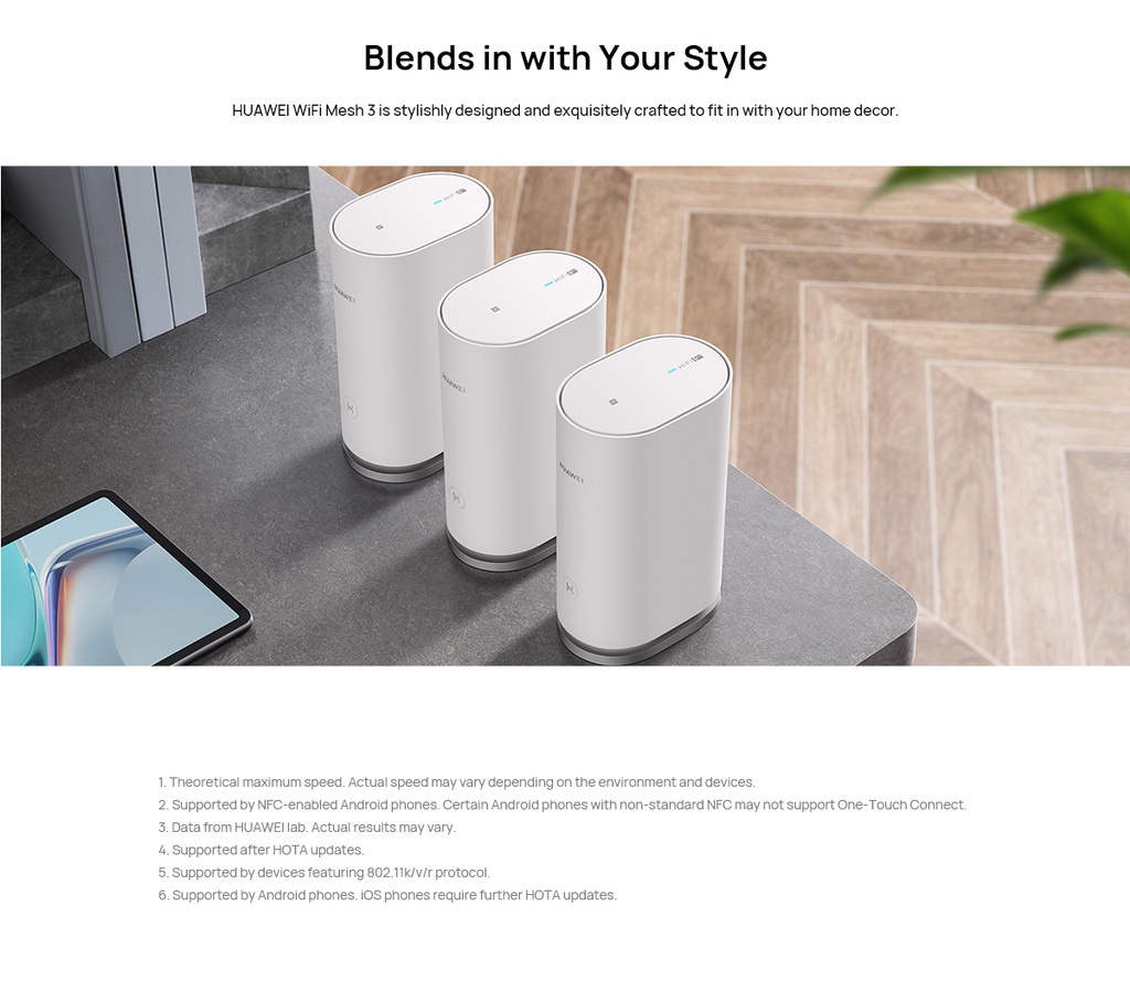HUAWEI WiFi Mesh 3 AX3000 (2 PACK) Wifi 6,Whole-Home Mesh Router ...