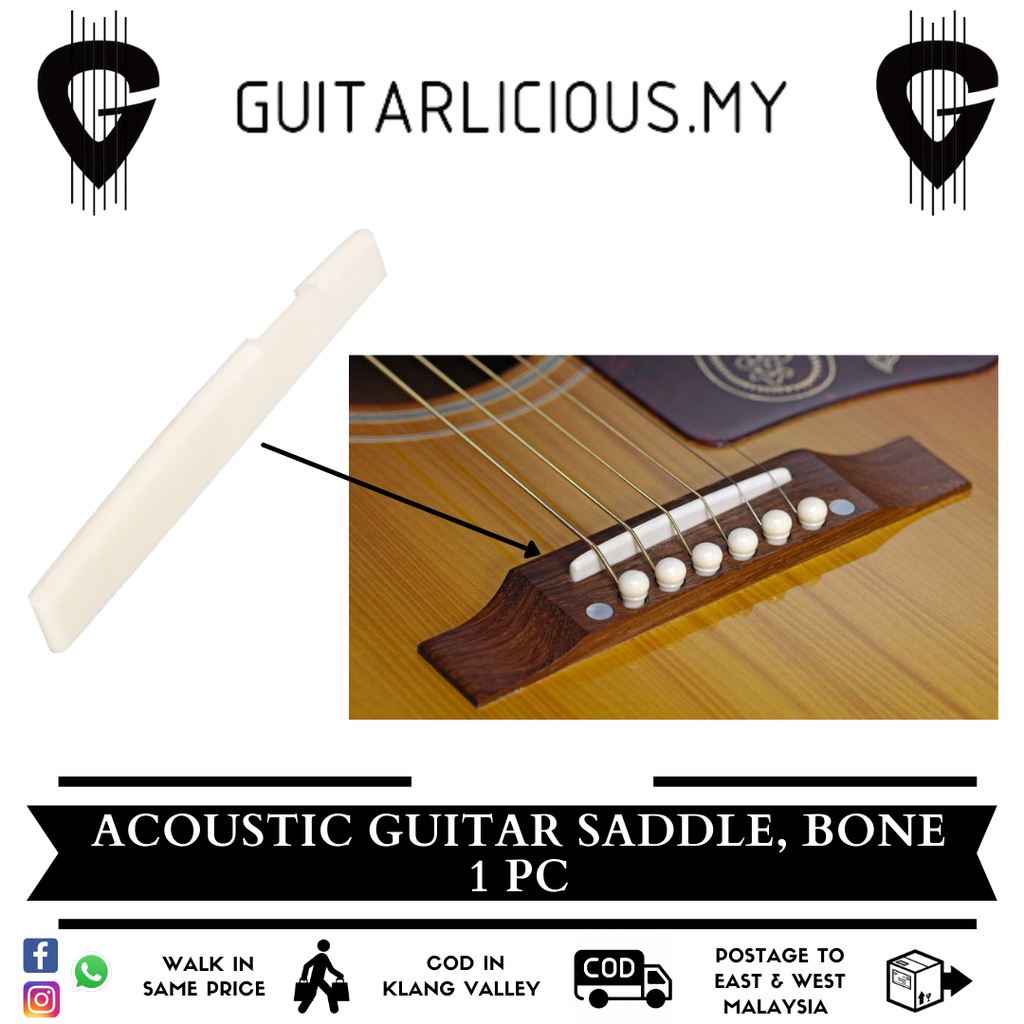 Guitar Bridge Nut / Saddle for Acoustic Classical Electric Guitar (Bone ...