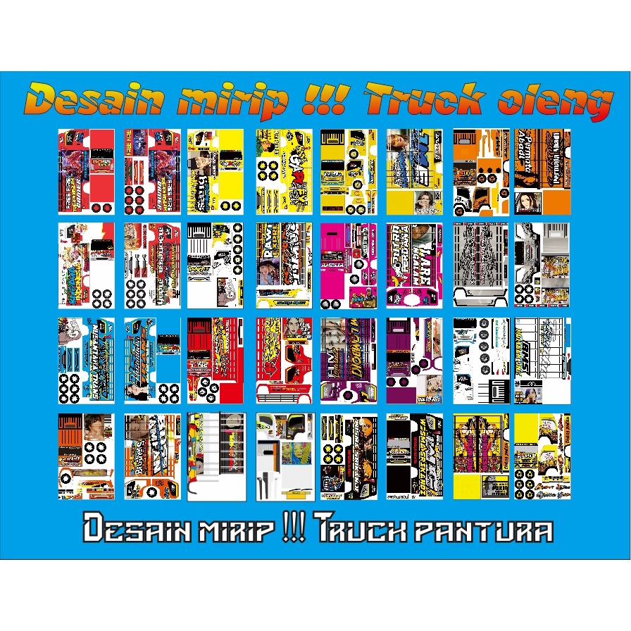Center OLENG TRUCK MINIATURE STICKER | Shopee Malaysia