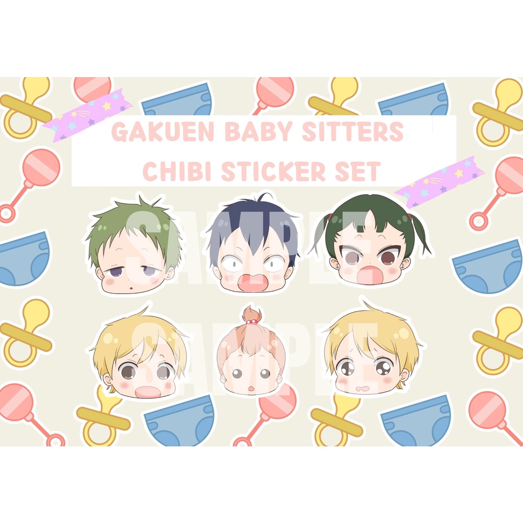 GAKUEN BABY SITTERS CHIBI HEAD STICKERS SET | Shopee Malaysia