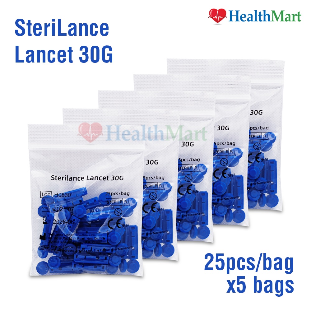 Value Deal SteriLance Lancet 30G - Total 125pieces ( 25’s x 5 ...