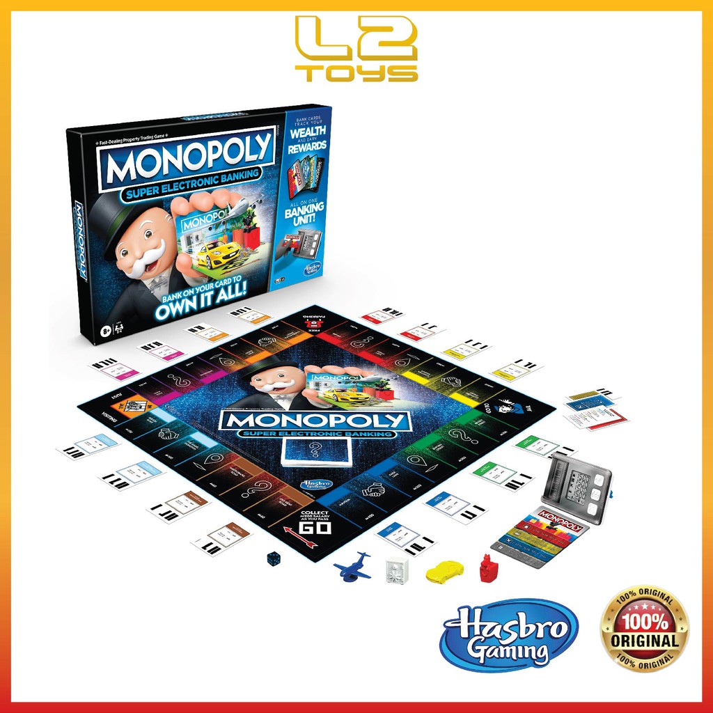 Monopoly Super Electronic Banking board game Original Hasbro (NEW ...