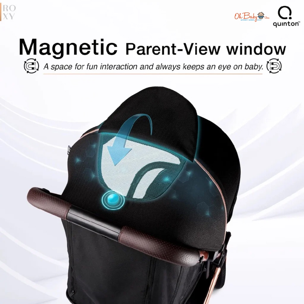 Quinton Roxy Auto Fold Compact / Cabin Size Stroller Newborn to 22kg ...