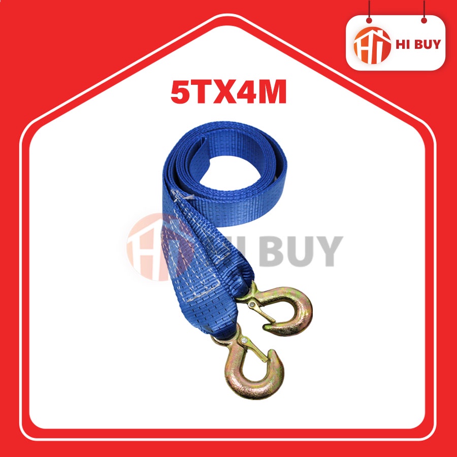 TOW BELT 4 METER (2 TON/ 3 TON/ 4 TON/ 5 TON) SUPER HEAVY DUTY/ CAR ...