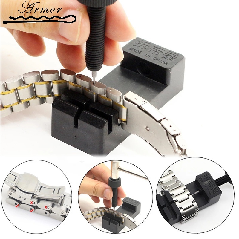 Adjustable Watch Strap Demolition Tool Kit / Stainless Steel Watchband ...