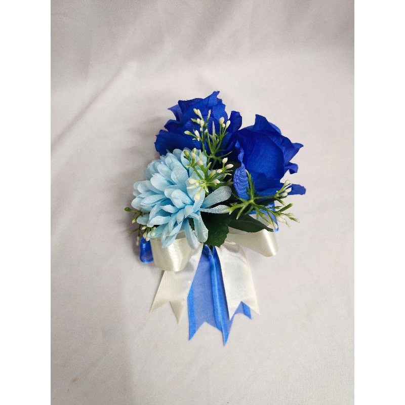 bunga hantaran siap deco ( navy blue + baby blue with cream) | Shopee ...