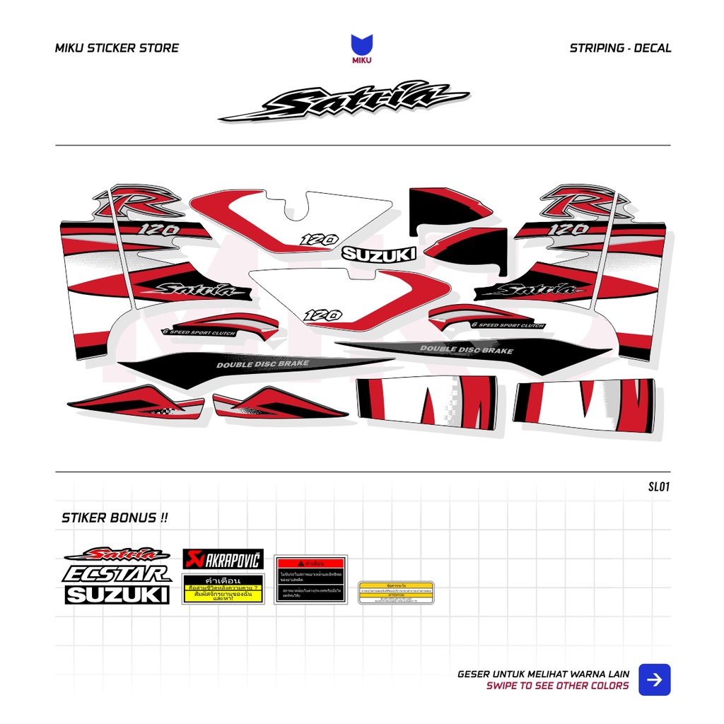 MERAH Striping SATRIA LUMBA THAILAND SATRIA LUMBA SATRIA 120 R THAILOOK ...