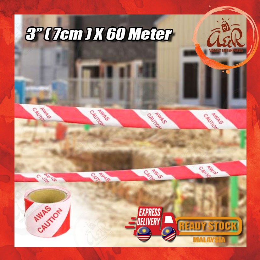3'' x 60 Meter Warning Tape / Tali Awas 🔥 READY STOCK MALAYSIA 🔥 ...