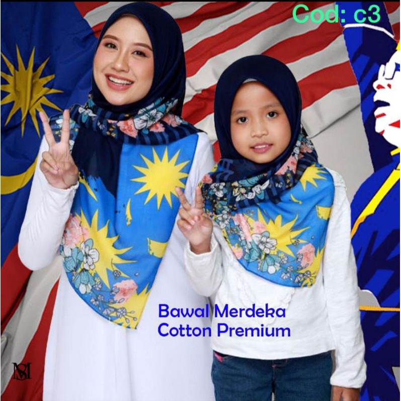 BAWAL MERDEKA CORAK COTTON MURAH 🔥 | Shopee Malaysia