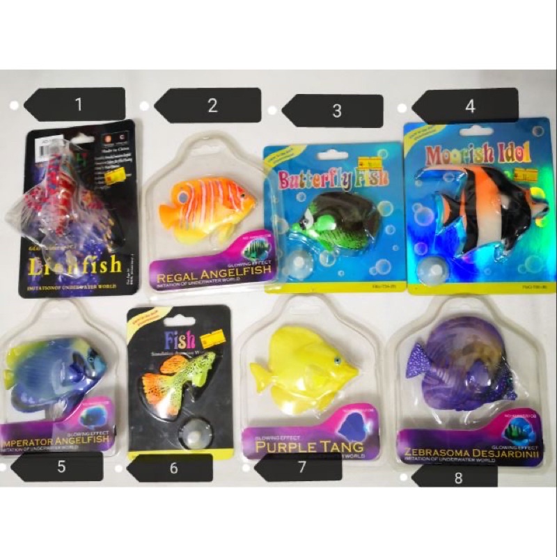Fake Fish Aquarium Decorations Glowing Effect Artificial Swimming Fake ...