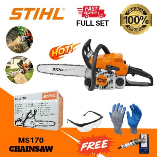 STIHL CHAINSAW MS170 (16" GUIDE BAR) 100% Original | Shopee Malaysia