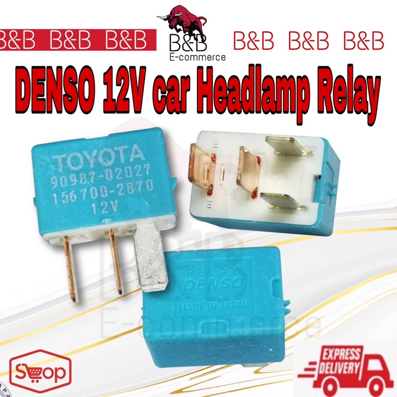 DENSO Blue 4 Pins Head Lamp Multipurpose Power Car Relay (MADE IN JAPAN ...