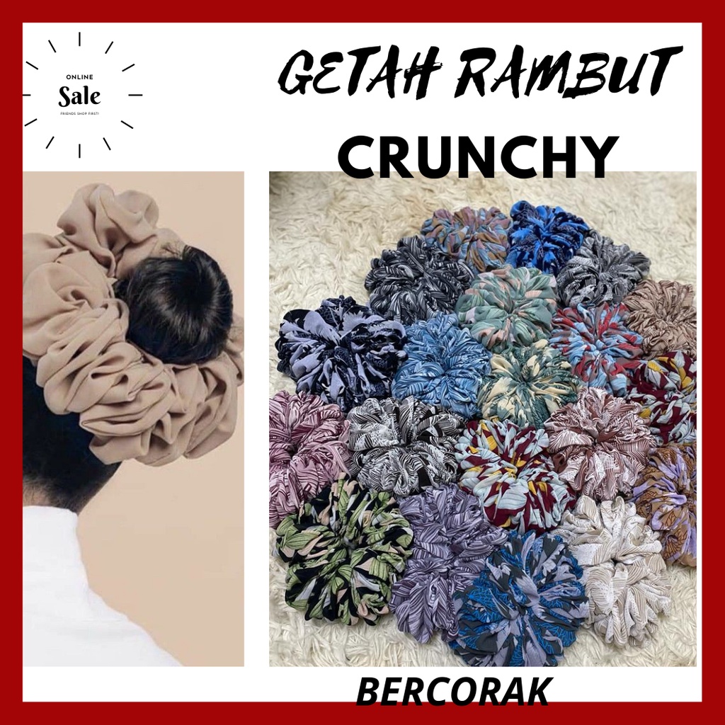 SANGGUL CRUNCHY GETAH RAMBUT CRUNCHY BERCORAK GETAH RAMBUT VIRAL ...