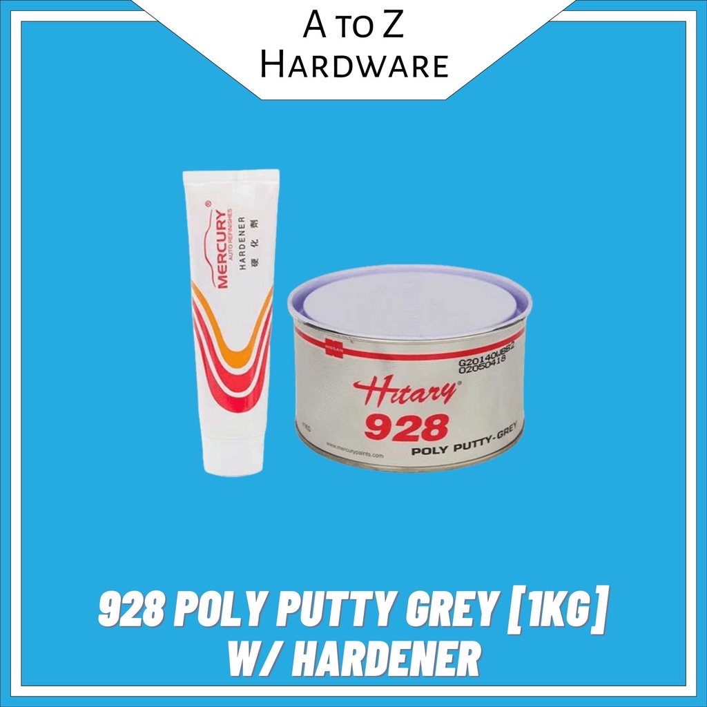 MERCURY NISSAN 928 Poly Putty w/Hardener 1kg / 4kg [GREY] Fresh Stock ...