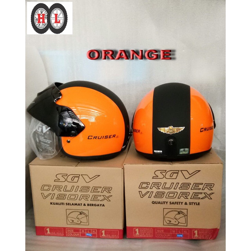 SGV CRUISER VISOREX HELMET (Helmet Sgv Cruiser 2 Original)- Topi ...