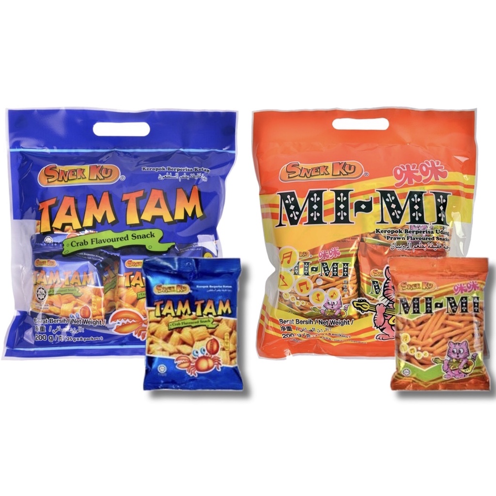 SNEK KU MIMI / TAM TAM PRAWN FLAVOUR SNACK 200G (8 PACKS X 25G ...