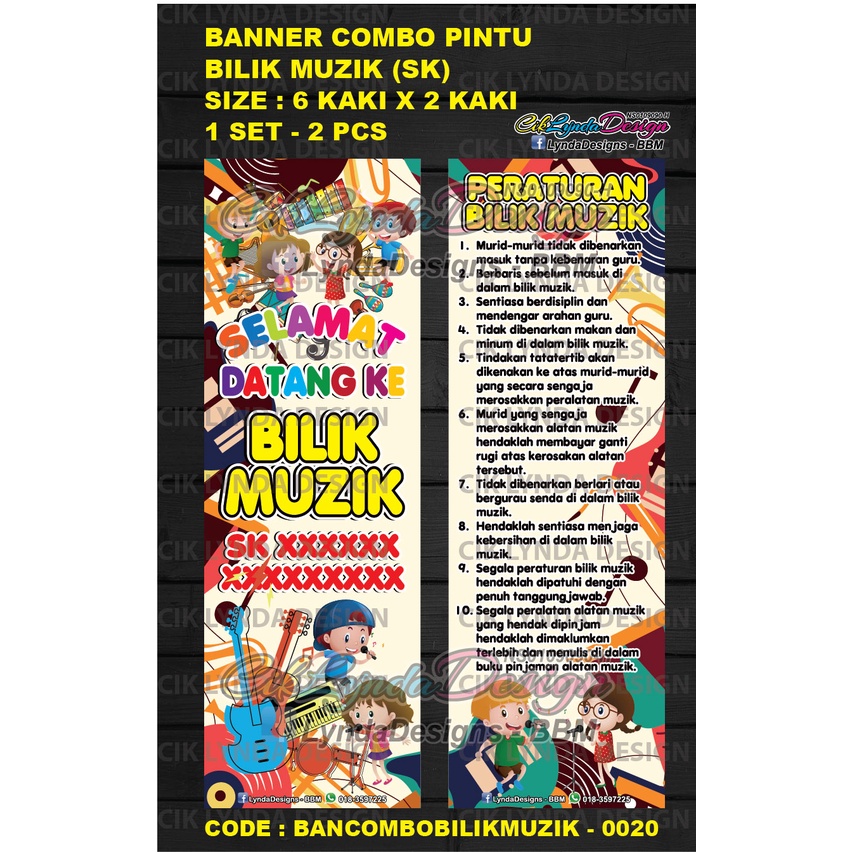 PRE-ORDER - BANNER / BUNTING - COMBO PINTU BILIK MUZIK | Shopee Malaysia